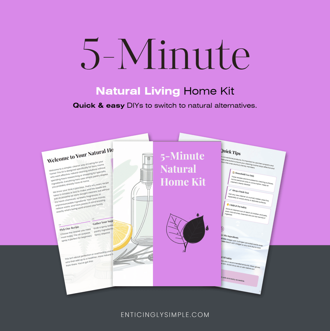 Printable Planner & Natural Living Guide | Enticingly Simple
